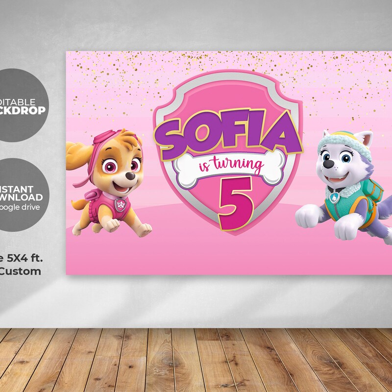 Paw Patrol Backdrop - Etsy