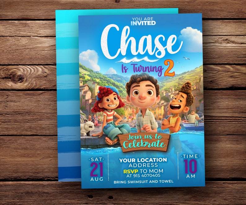 LUCA Birthday Invitation - Etsy