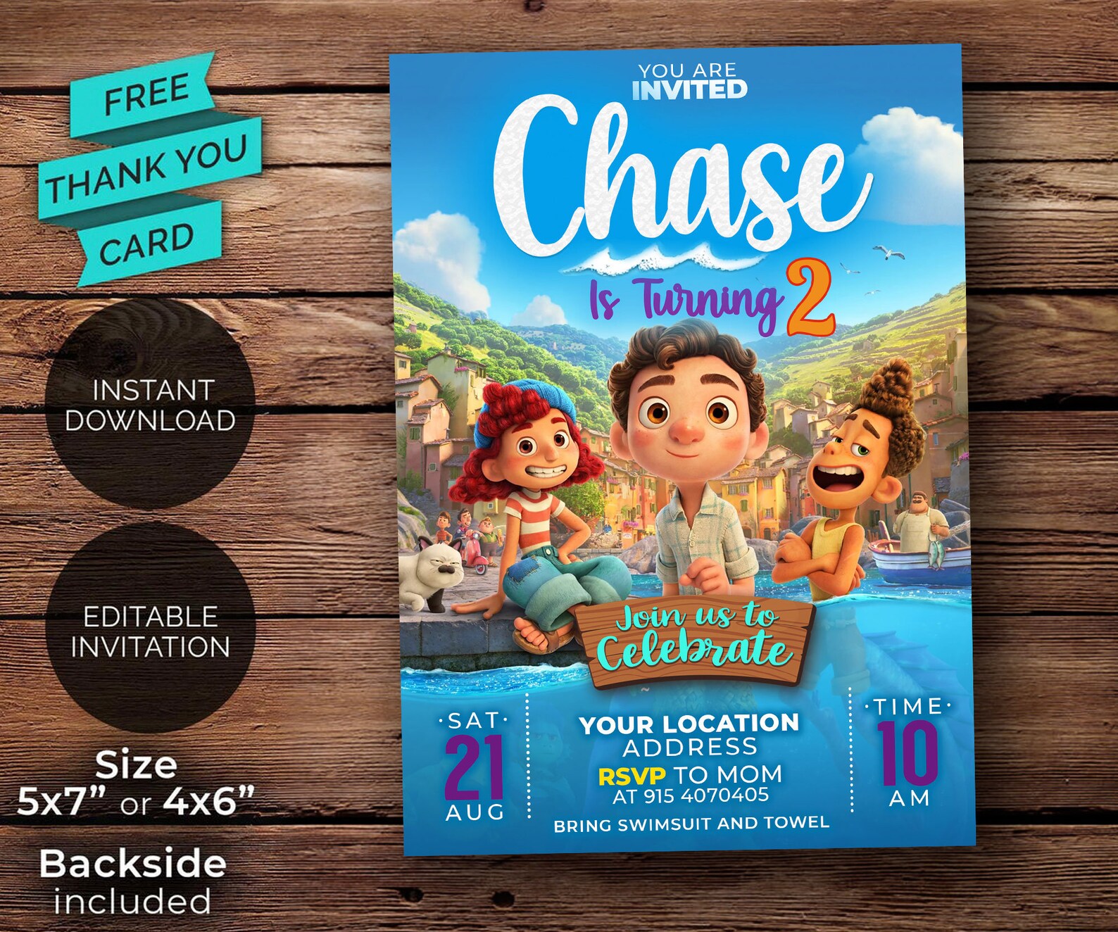 LUCA Birthday Invitation - Etsy