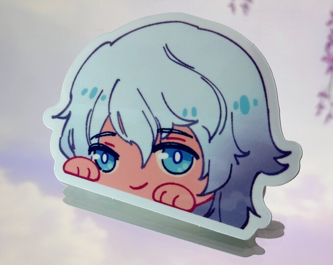 FFXIV Themis Peeking Vinyl Sticker - Etsy