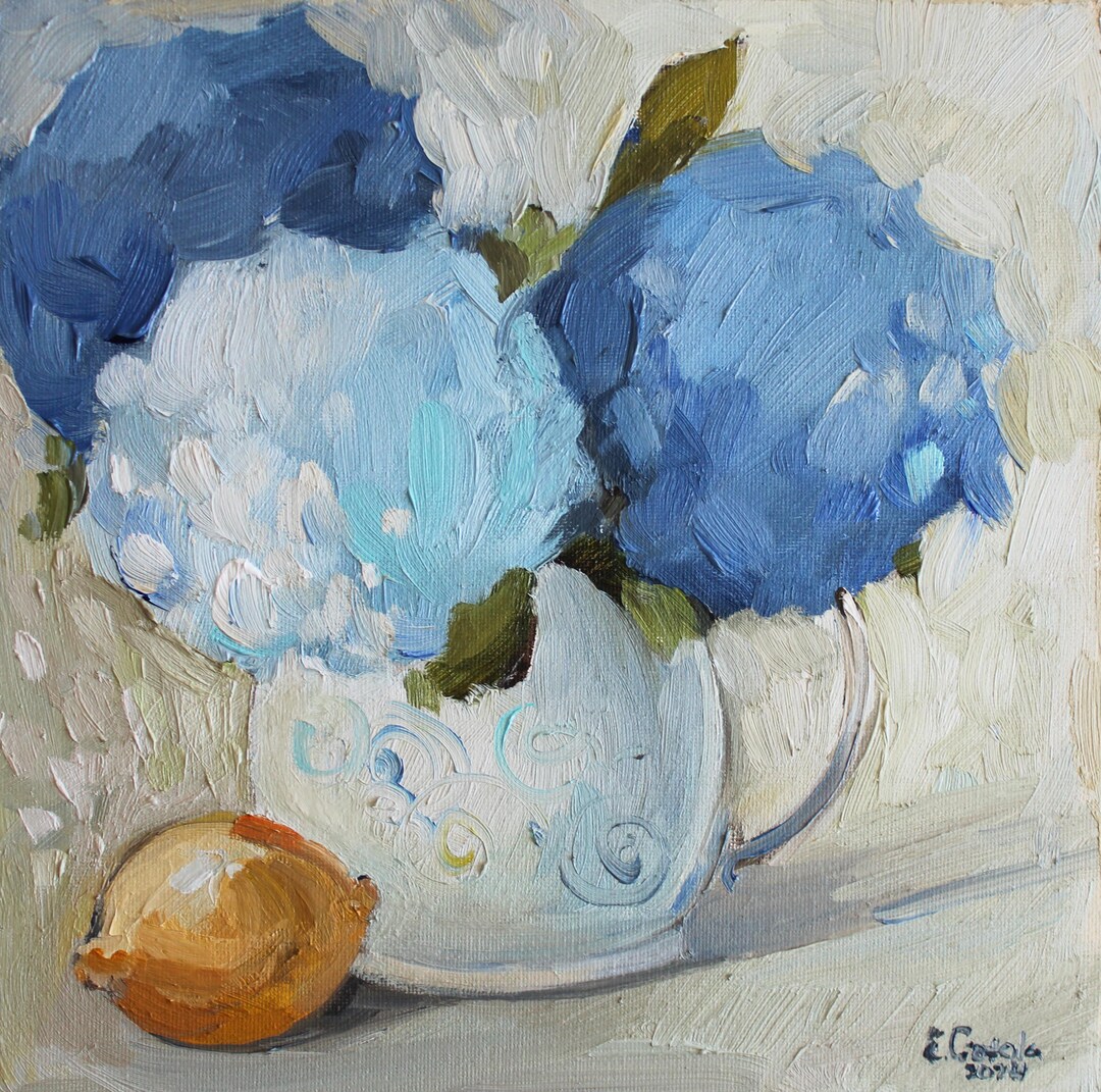 Hydrangea Painting Original Oil Painting Hydrangea Painting Wall Art ...