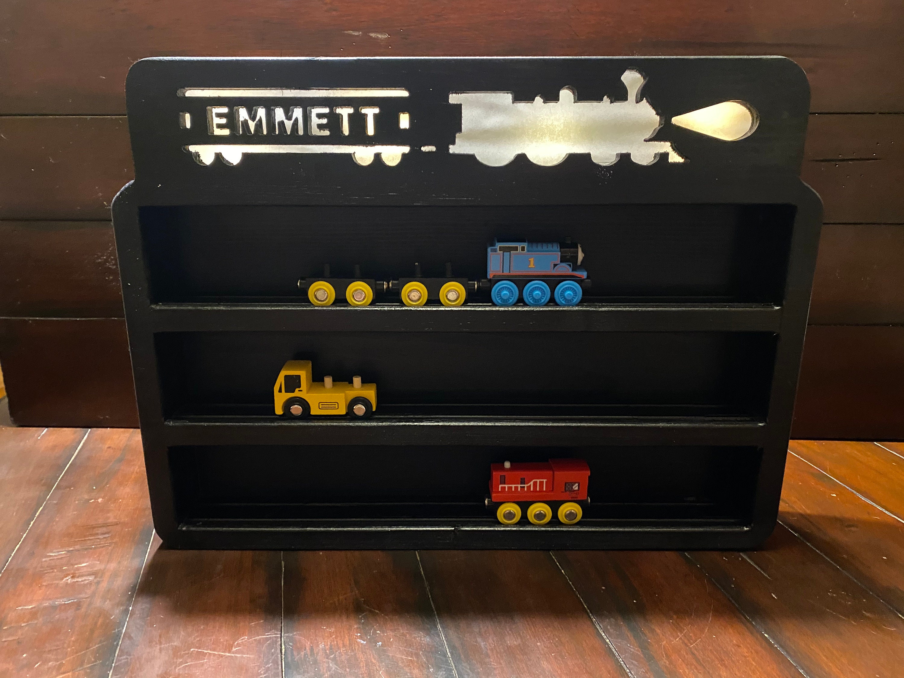 Train Shelf With Built in Track A Perfect Gift for Your - Etsy