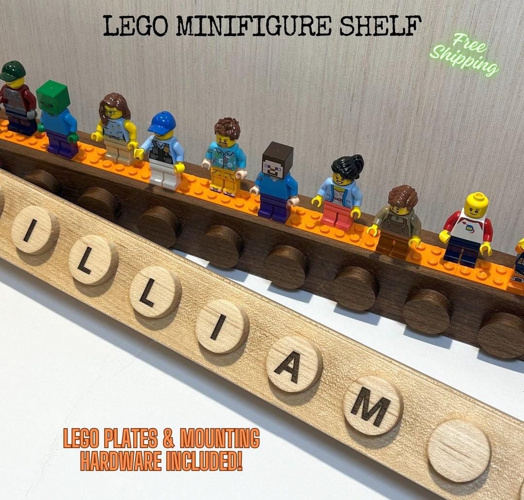 Lego Minifigure Display Shelf W/keyholes | Free Personalization | Lego ...