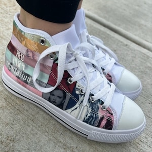 Womens' Taylor Swift Converse Style Hi-tops Perfect Shoes for Eras Tour ...
