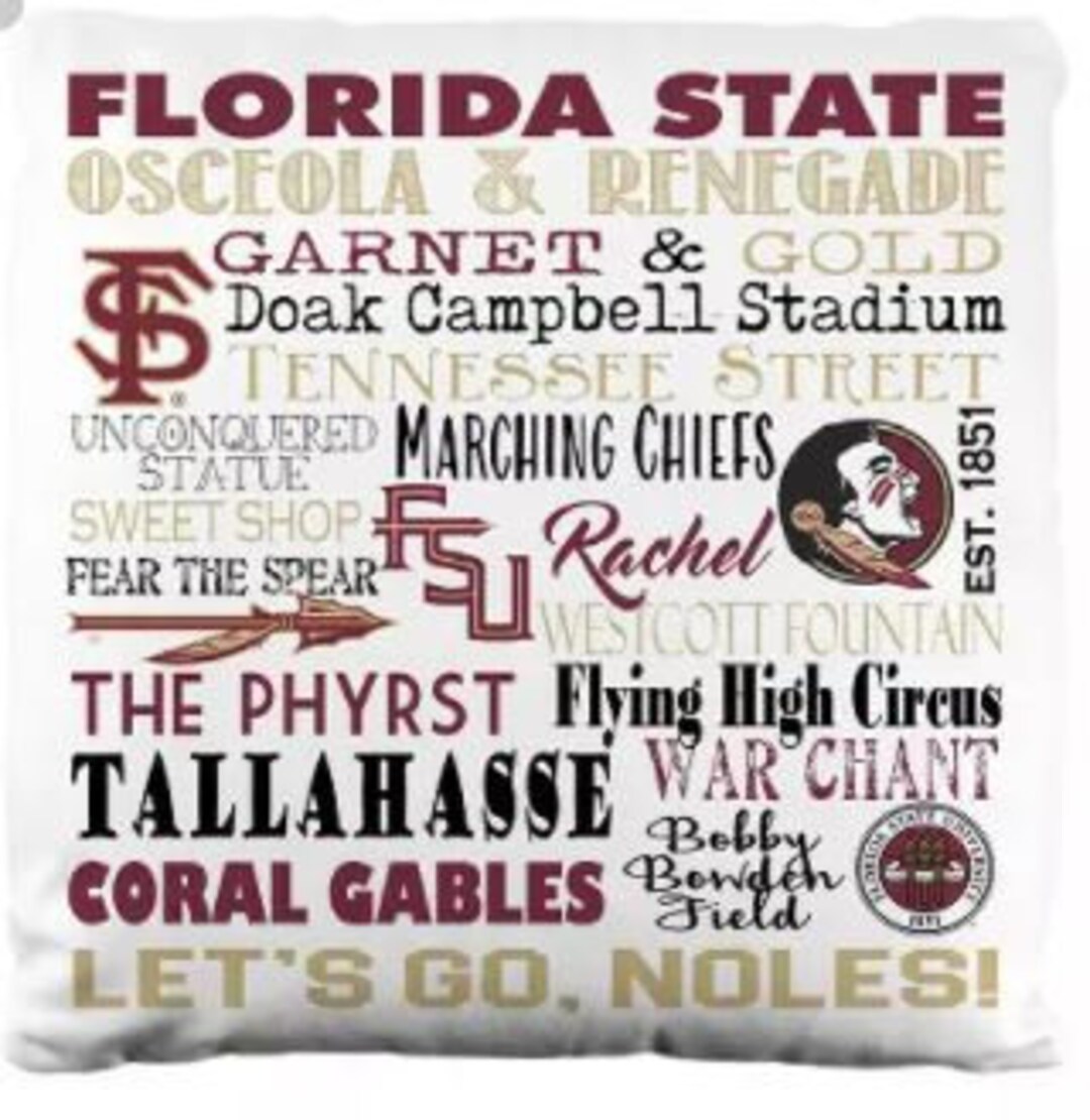 FSU Graduation Gift College Pillow Perfect Grad Gift for - Etsy