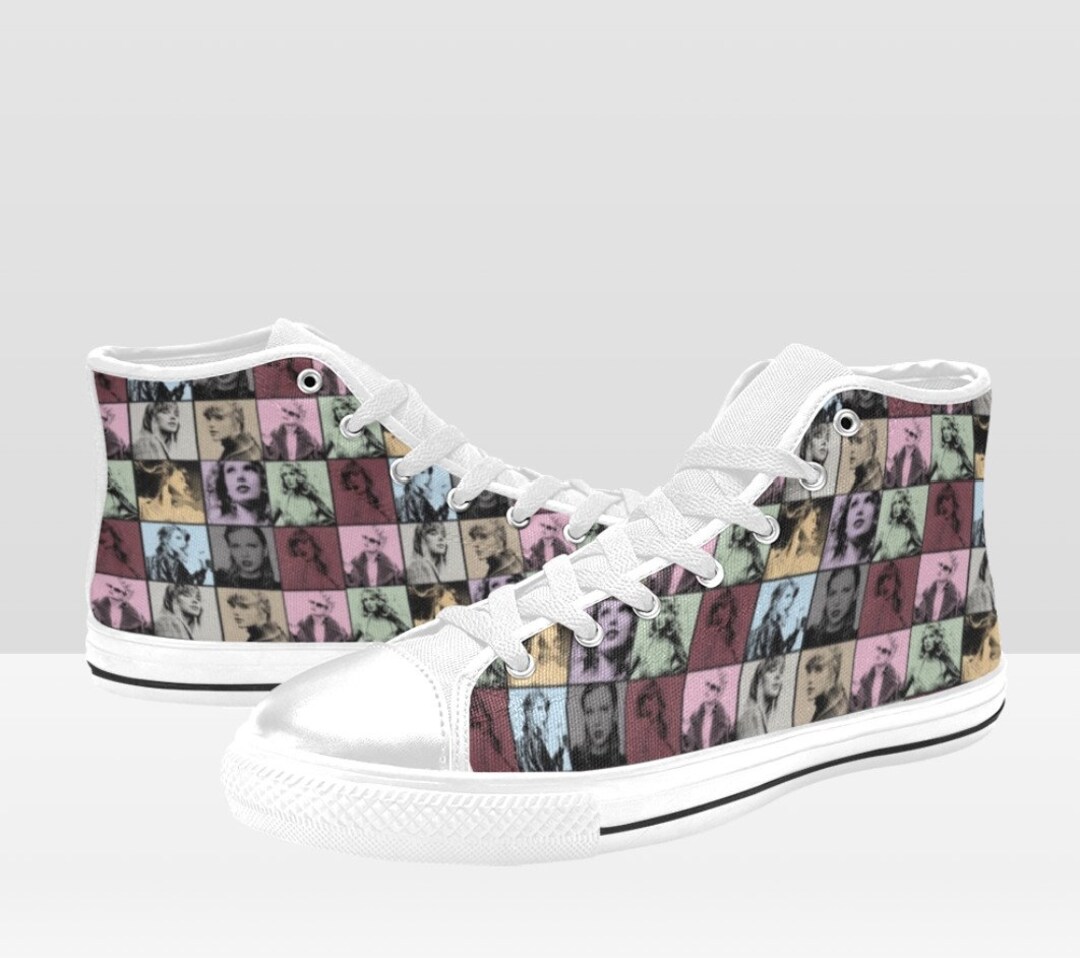 Womens' Taylor Swift Converse Style Hi-tops Perfect Shoes for Eras Tour ...