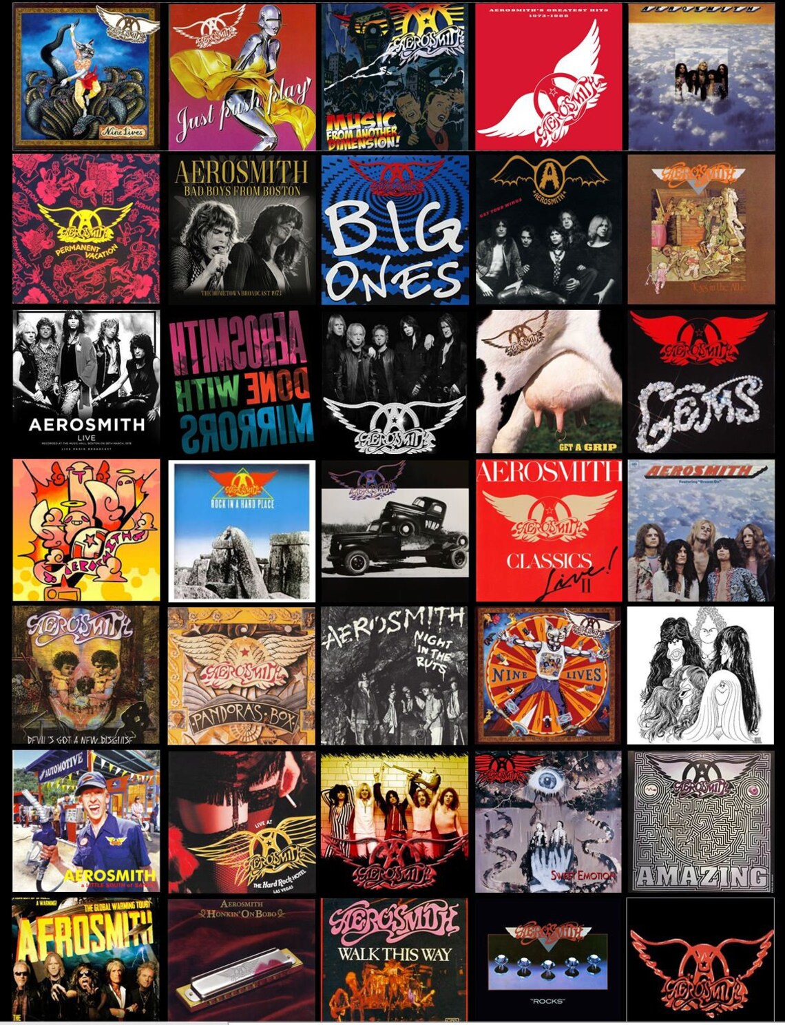 Aerosmith Personalized Blanket Aerosmith Albums Customize - Etsy