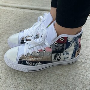 Womens' Taylor Swift Converse Style Hi-tops Perfect Shoes for Eras Tour ...