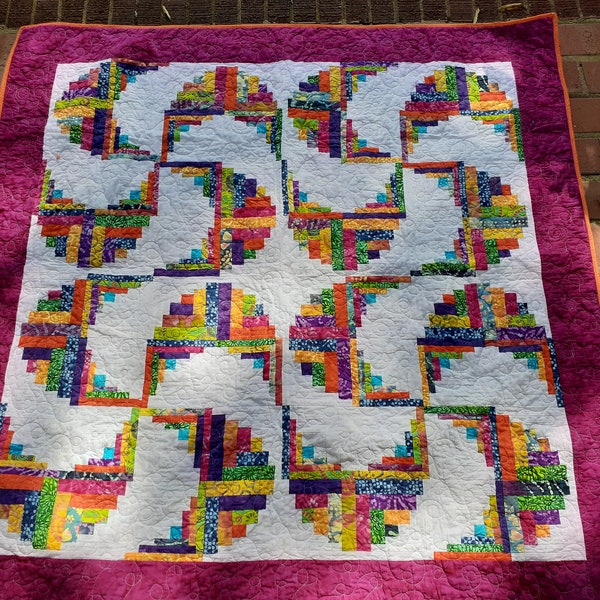 Curved Log Cabin Pattern - Etsy Australia