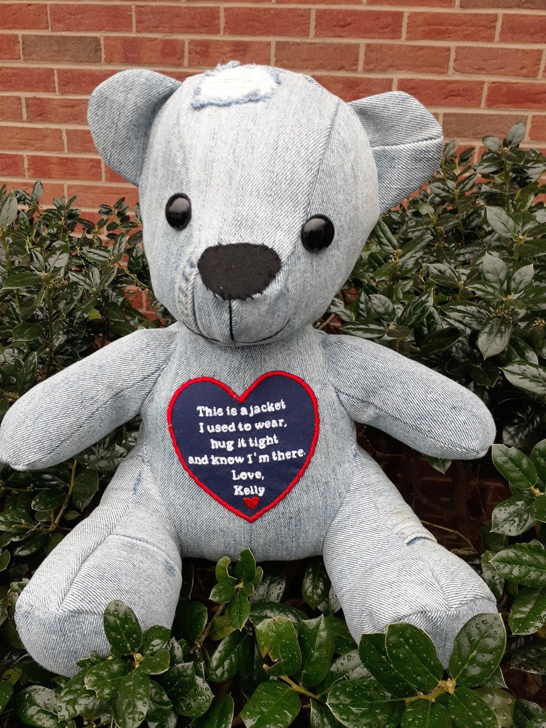 Handmade Keepsake Memory Bear, Custom Memorial Teddy Bear, Made From ...