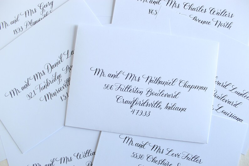 Custom Calligraphy Envelopes / Handwritten Addressing for Wedding ...