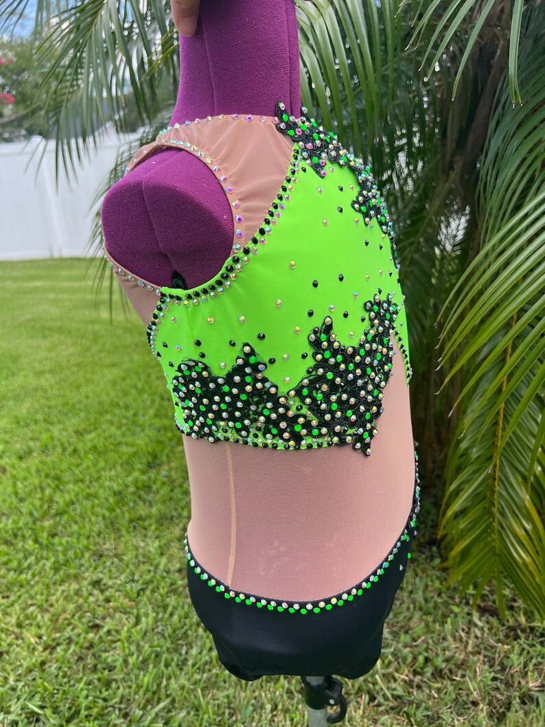 READY TO SHIP Neon Green/black Custom Costume - Etsy