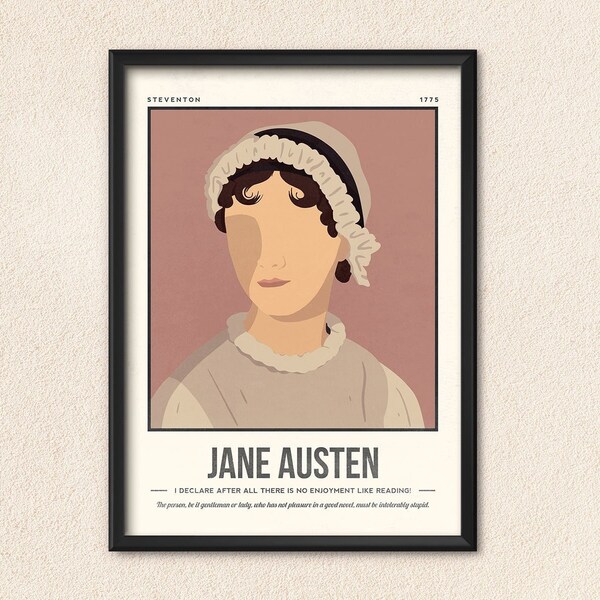 Jane Austen Poster - Etsy