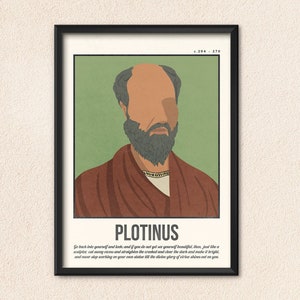 Plotinus Art Print | Philosophers Quote Wall Art | Retro Poster ...