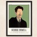 George Orwell Poster | Author Quote Wall Art | Retro Literary Poster ...