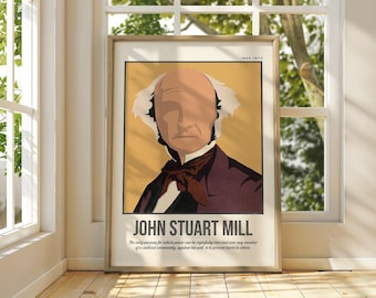 John Stuart Mill, "on Liberty" Quote Art Print, Philosophy Gift - Etsy