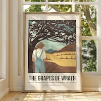 The Grapes of Wrath Upcycled Library Card Print - Etsy