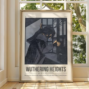 Wuthering Heights Print | Heathcliff | Emily Brontë Book Cover | Retro ...