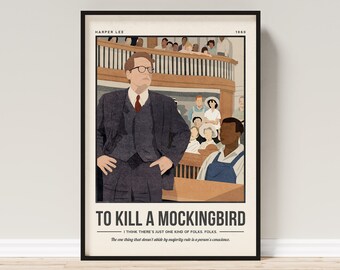 To Kill A Mockingbird Poster: Harper Lee Book Cover Art Print - Etsy