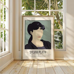 Sylvia Plath Poster | Author Quote Wall Art | Retro Literary Poster ...