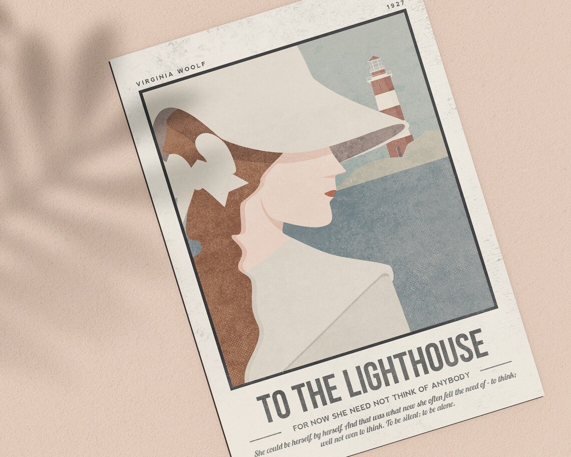Virginia Woolf Poster Set of 2 to the Lighthouse Mrs | Etsy