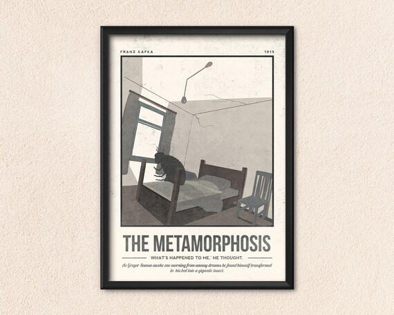 The Metamorphosis Print Franz Kafka Book Cover Art Poster - Etsy