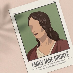 Emily Brontë Print | Author Quote Wall Art | Literary Poster | Book ...