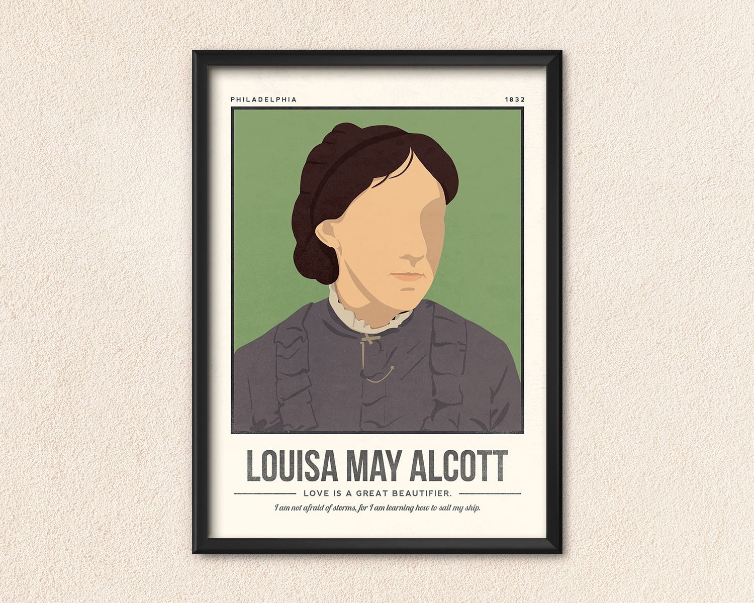 Louisa May Alcott Poster | Author Quote Wall Art | Literary Poster ...