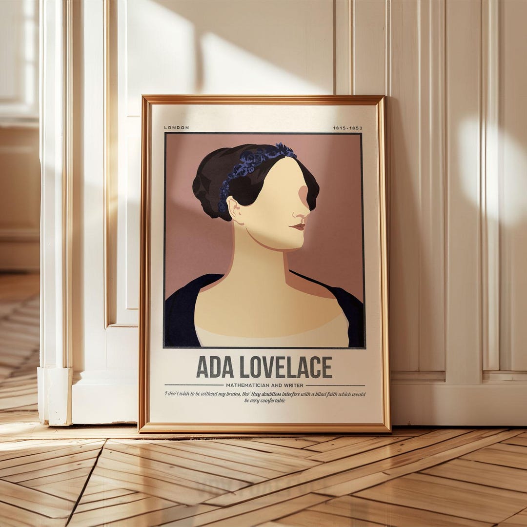 Ada Lovelace Poster | Scientist Quote Wall Art | Retro Computer Science ...