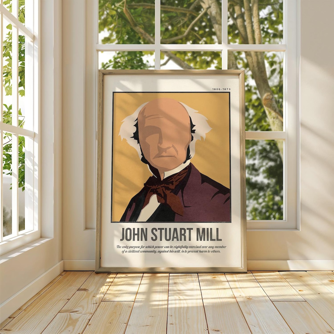 John Stuart Mill Art Print | Philosophers Quote Wall Art | Retro Poster ...