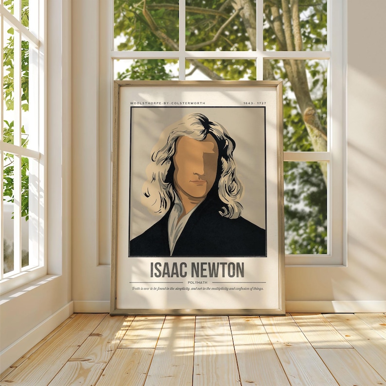 Isaac Newton Print | Scientist Quote Wall Art | STEM University College ...