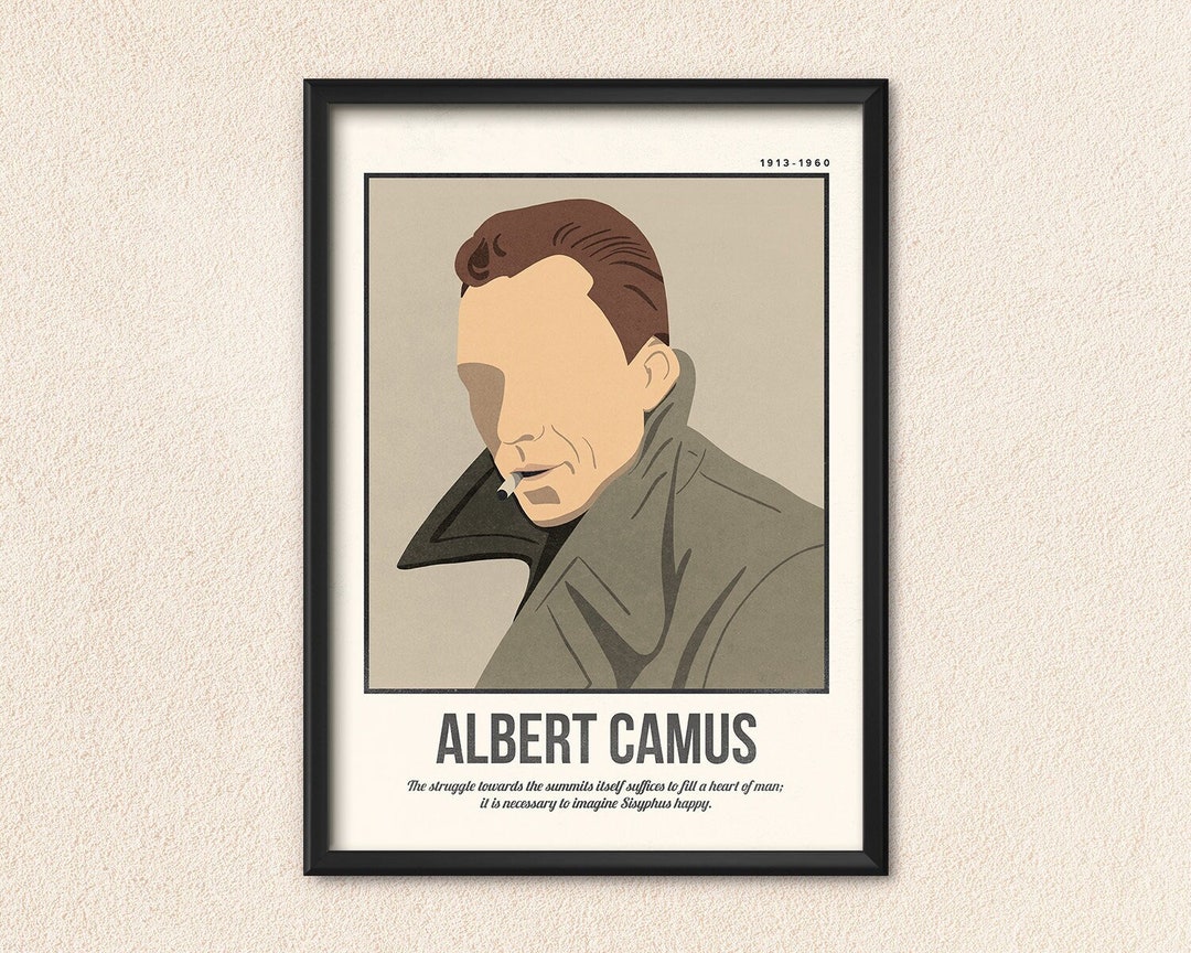 Albert Camus Art Print Philosophers Quote Wall Art Retro Poster ...