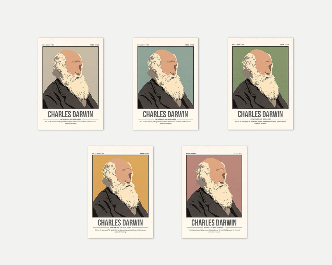 Charles Darwin Print | Scientist Quote Biology Wall Art | STEM ...