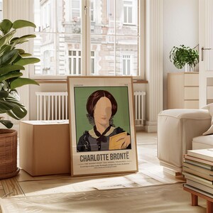 Charlotte Brontë Poster | Author Quote Wall Art | Retro Literary Poster ...