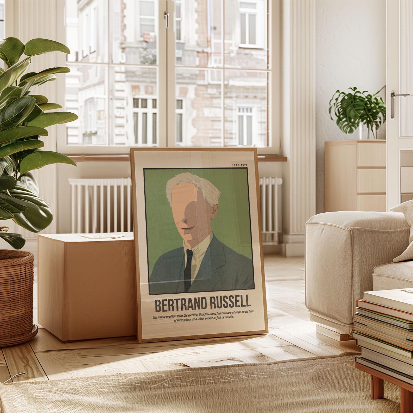 Bertrand Russell Art Print | Philosophers Quote Wall Art ...