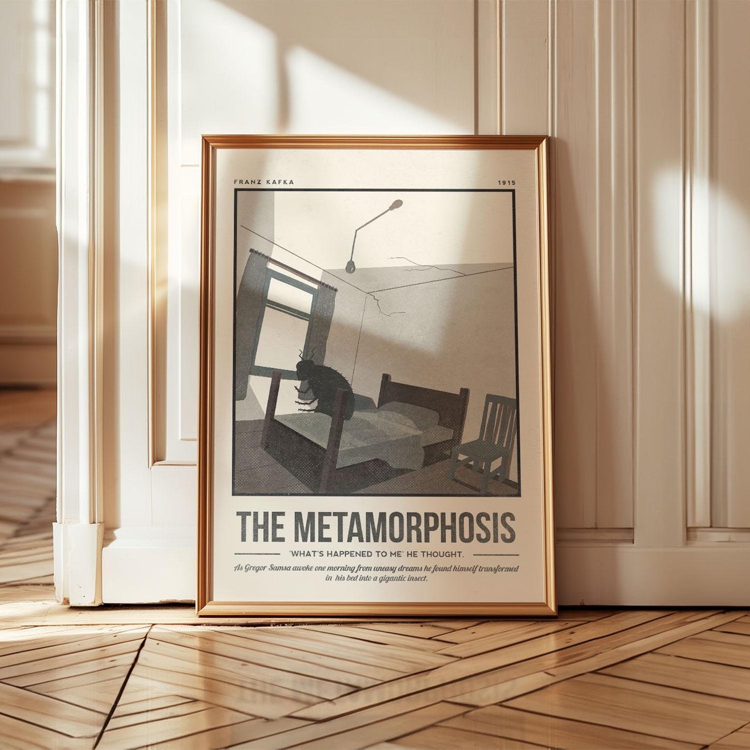 The Metamorphosis Print | Franz Kafka Book Cover Art Poster | Retro ...
