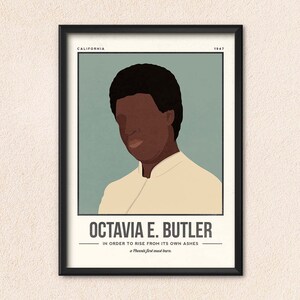 Octavia E Butler Poster | Author Quote Wall Art | Retro Literary Poster ...