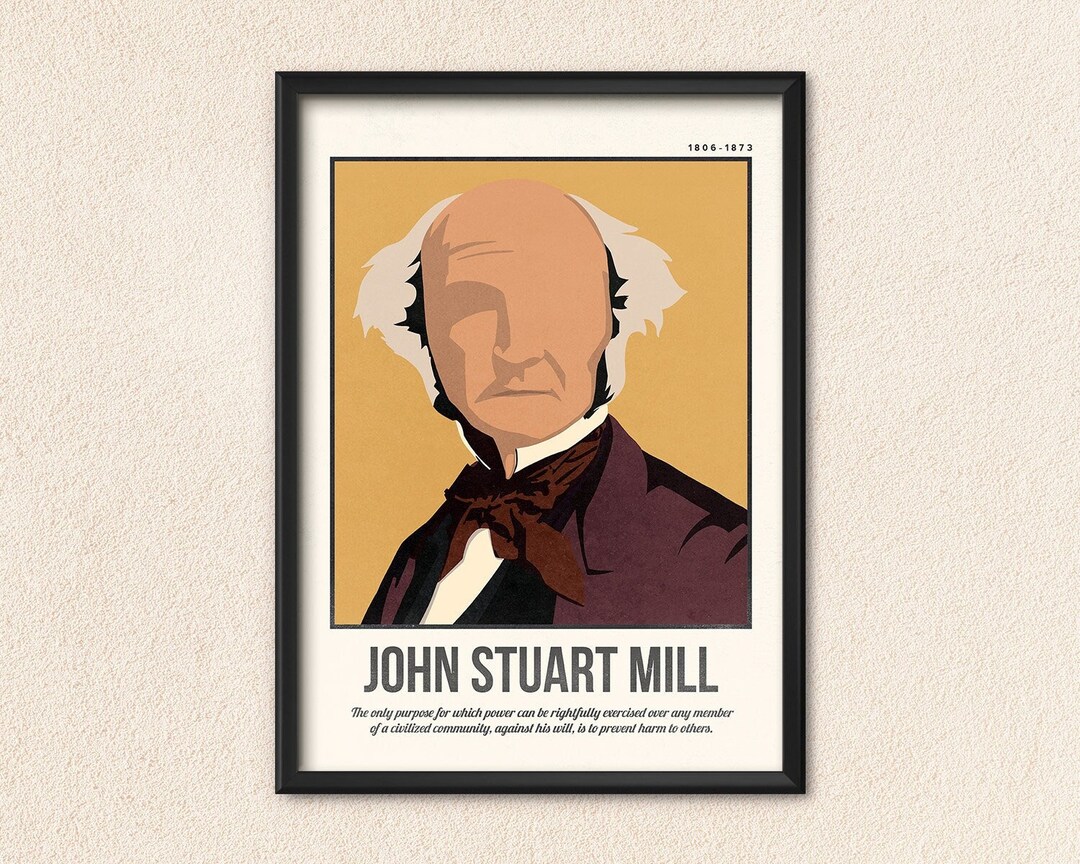 John Stuart Mill Art Print Philosophers Quote Wall Art Retro Poster ...