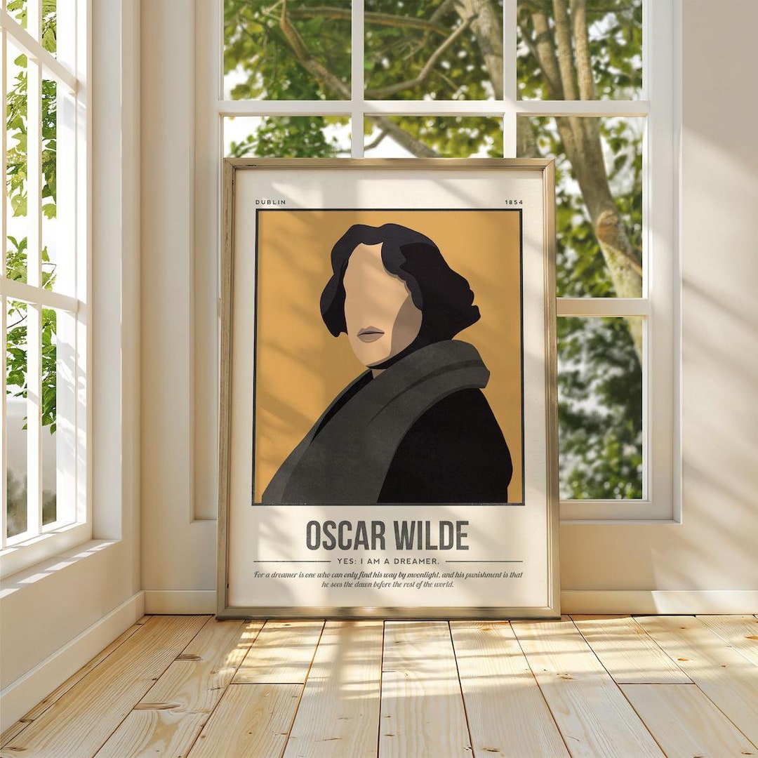 Oscar Wilde Print | Author Quote Wall Art | Literary Poster | Book ...