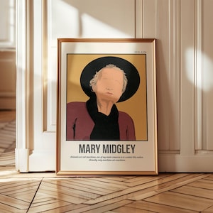 Mary Midgley Art Print Philosophers Quote Wall Art Retro Poster ...