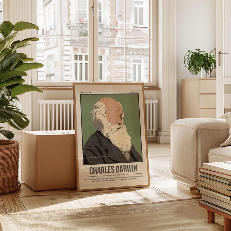 Charles Darwin Print | Scientist Quote Biology Wall Art | STEM ...
