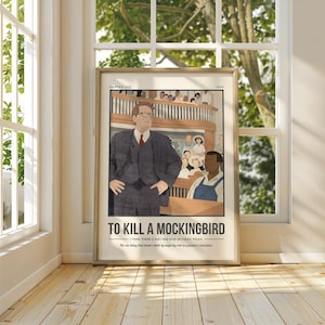 To Kill a Mockingbird | Harper Lee Book Cover Art | Quote Wall Art ...