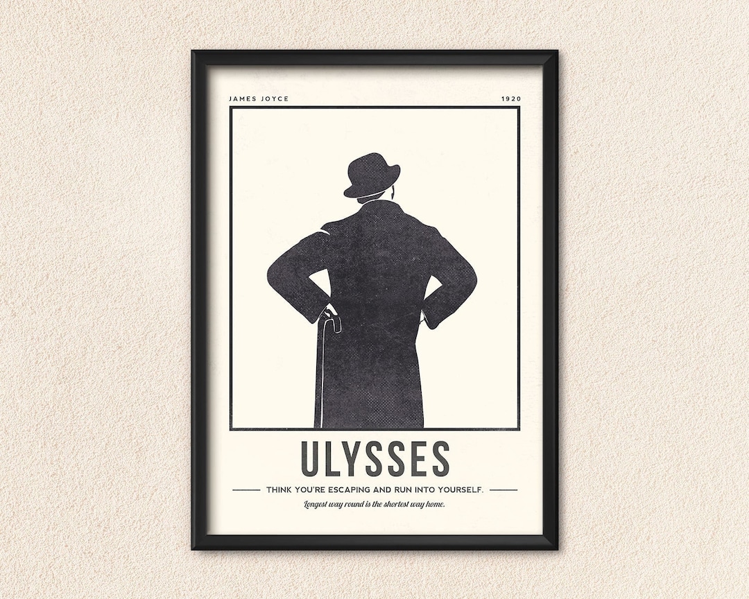 Ulysses Poster James Joyce Book Cover Art Quote Wall Art - Etsy