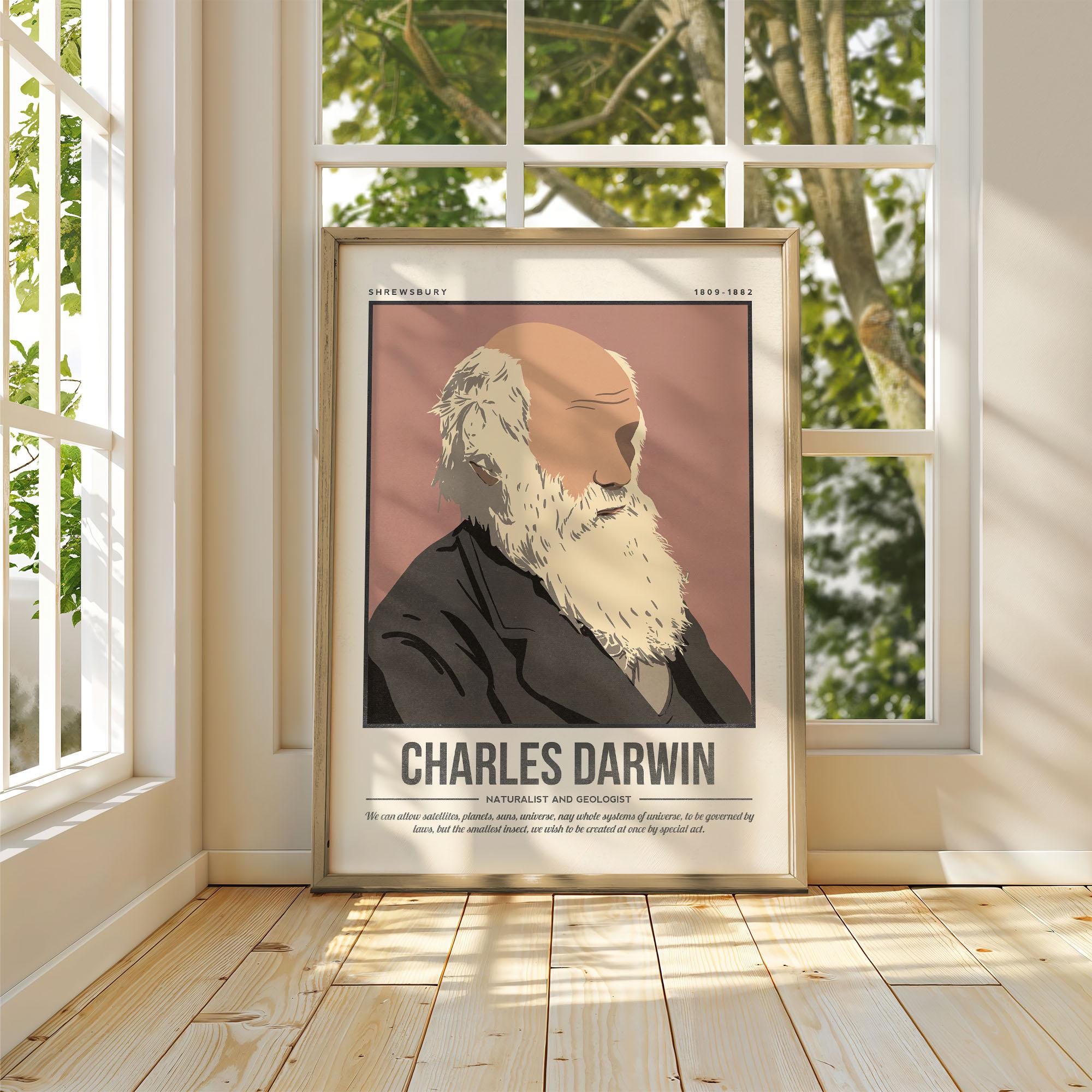 Charles Darwin Print | Scientist Quote Biology Wall Art | STEM ...