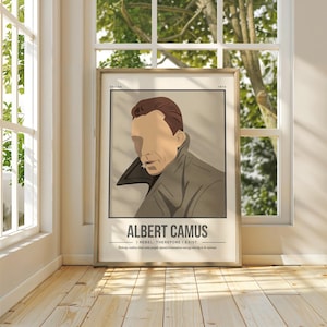 Albert Camus Poster | Author Quote Wall Art | Retro Literary Poster ...