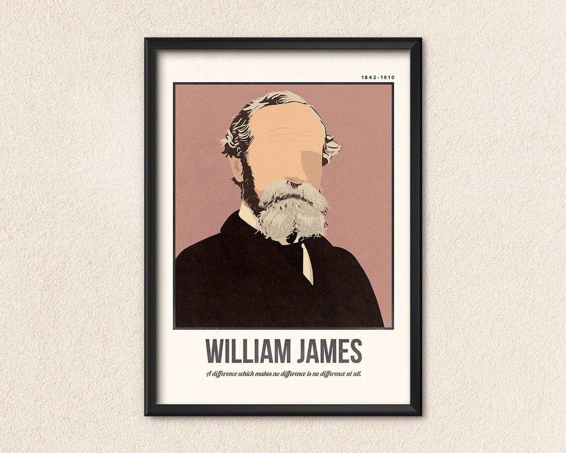 William James Art Print | Philosophers Quote Wall Art | Philosophy ...