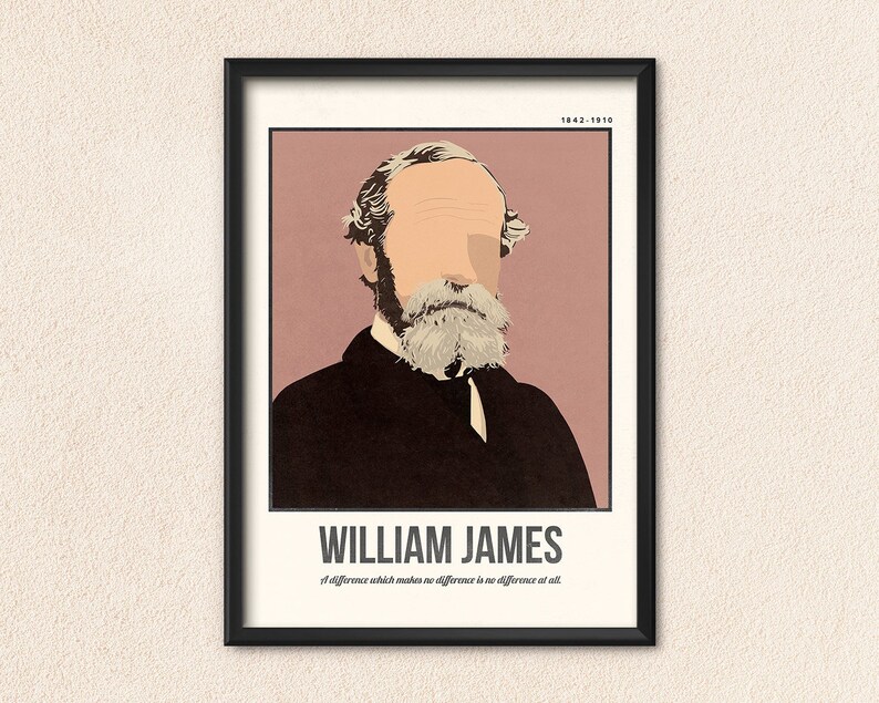 William James Art Print | Philosophers Quote Wall Art | Philosophy ...