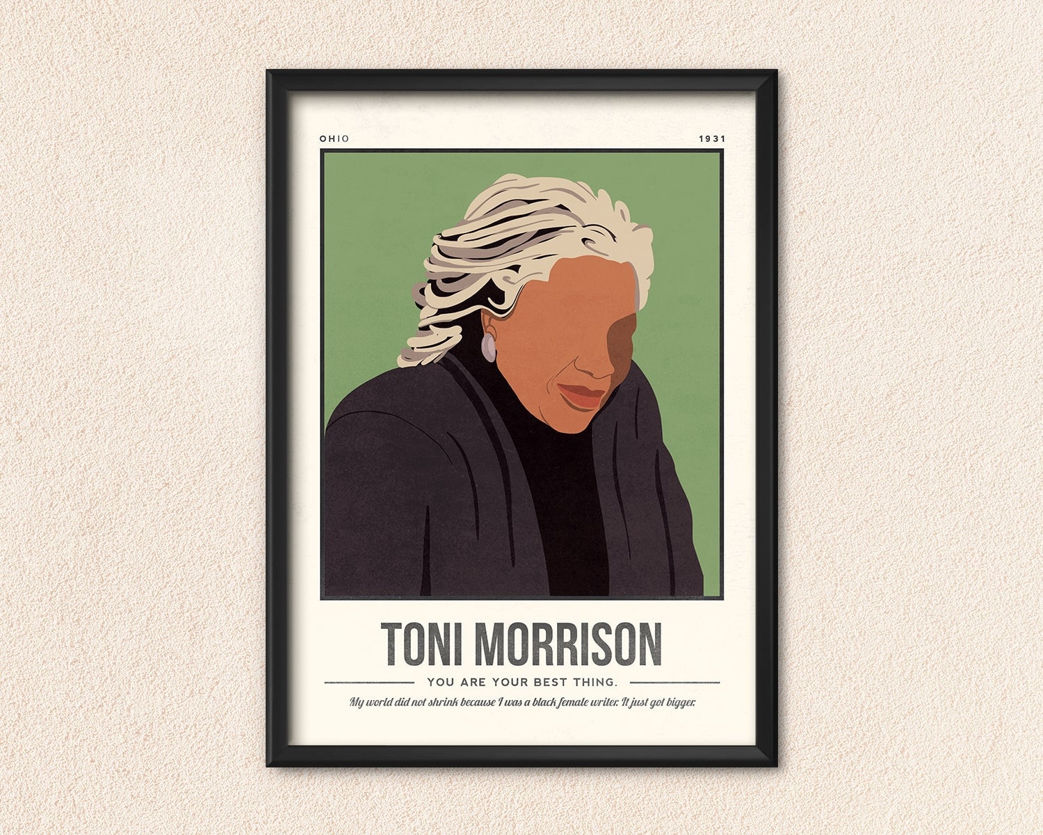 Toni Morrison Print Author Quote Wall Art Retro Literary - Etsy