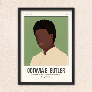 Octavia E Butler Poster | Author Quote Wall Art | Retro Literary Poster ...