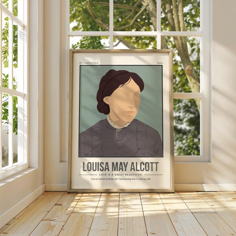 Louisa May Alcott Poster | Author Quote Wall Art | Literary Poster ...